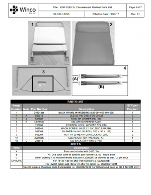 Winco Recliner 5291/529S Parts – MP Source