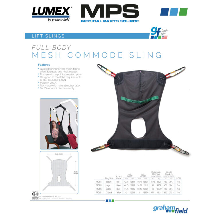 X-Large Universal Full Body Commode Sling, Mesh – MP Source