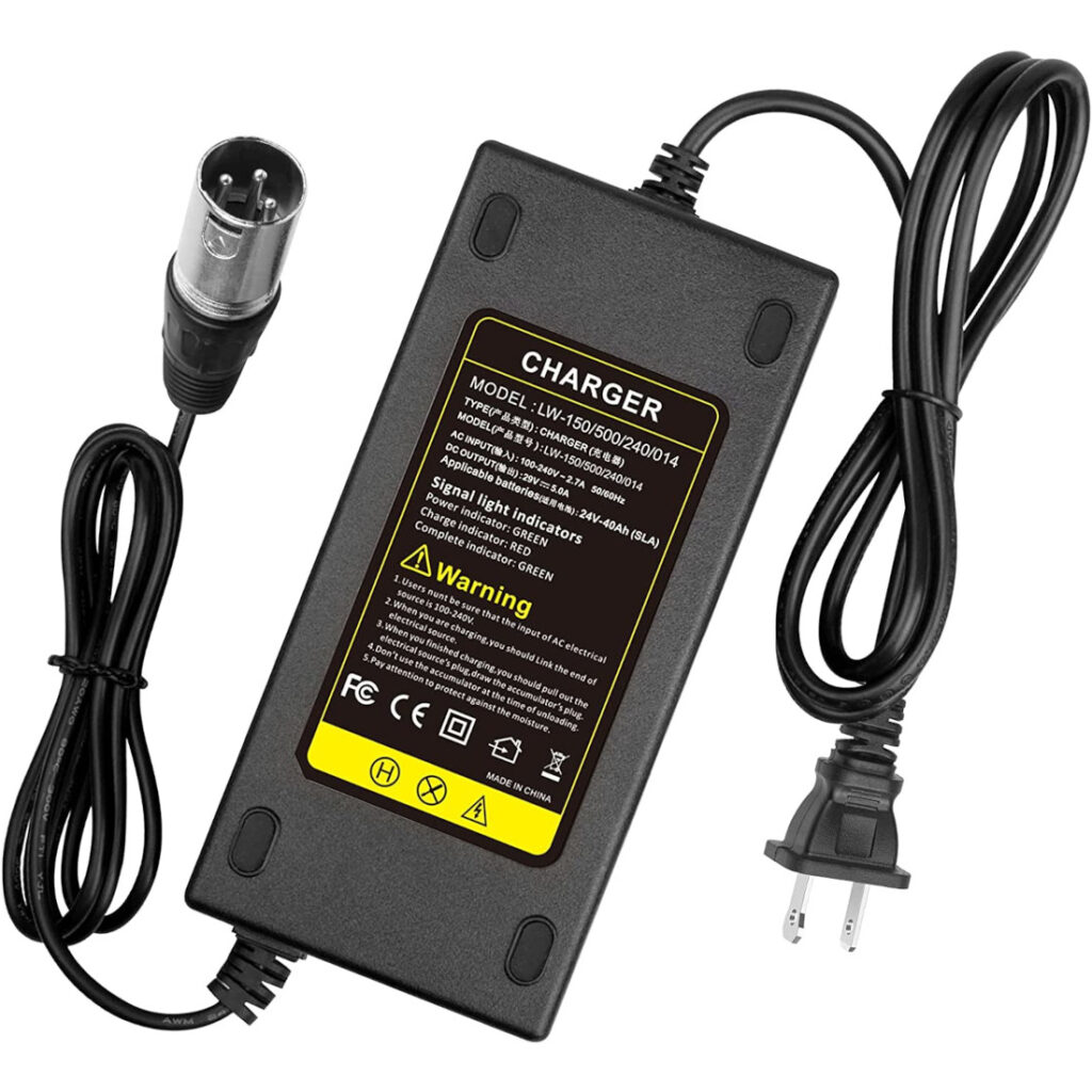 24V 5A 3-Pin Male XLR Connector Battery Charger – MP Source